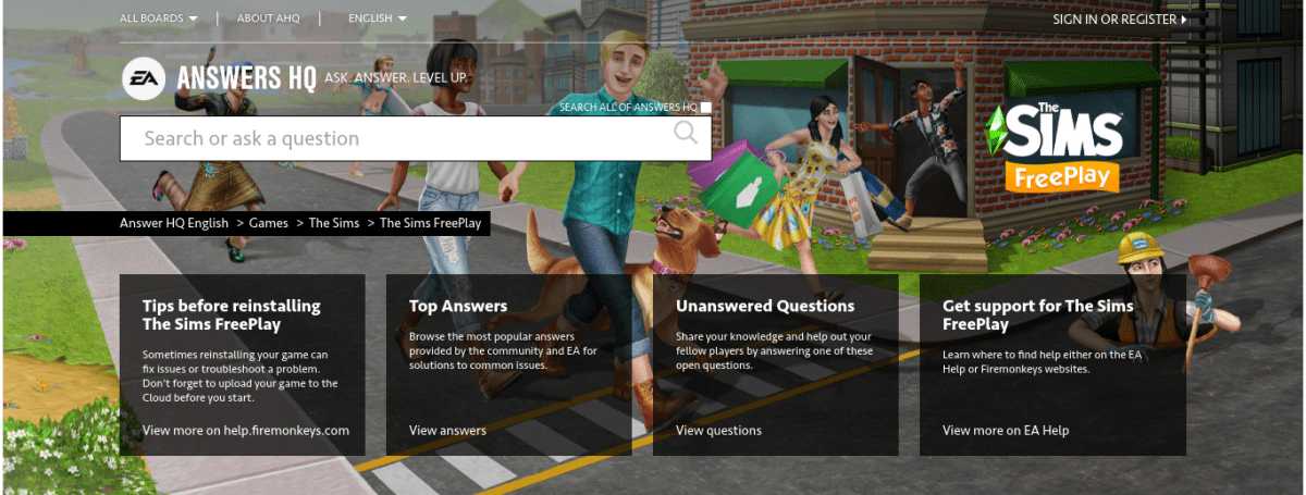 The Sims Freeplay- Contacting Support (EA Help) – The Girl Who Games