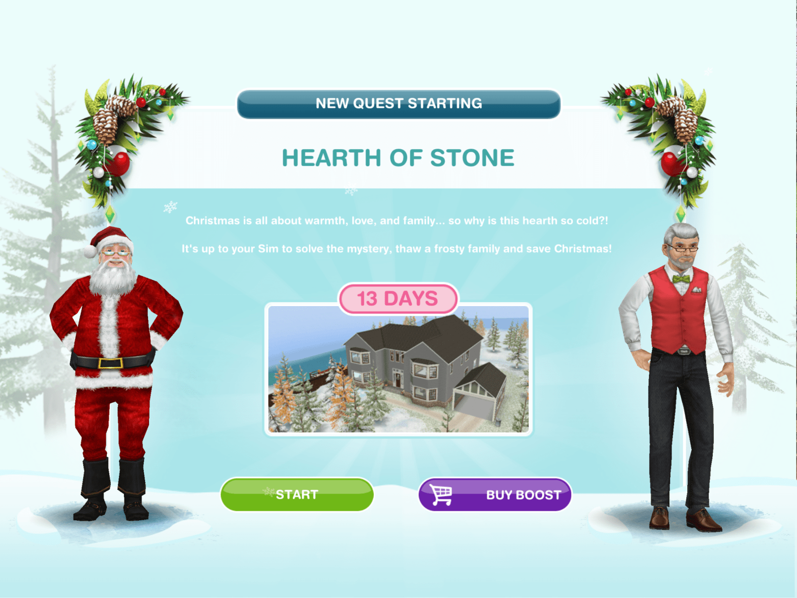 The Sims Freeplay- Hearth of Stone Christmas 2019 Quest – The Girl Who ...