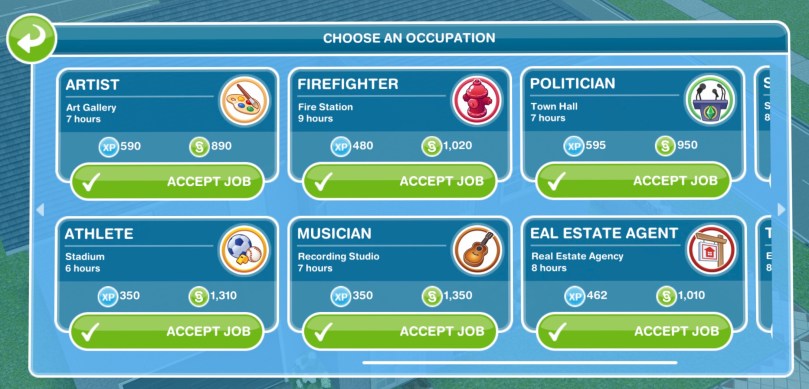 The Sims Freeplay- Career Guide: Getting a Job, Sending a Sim to Work ...