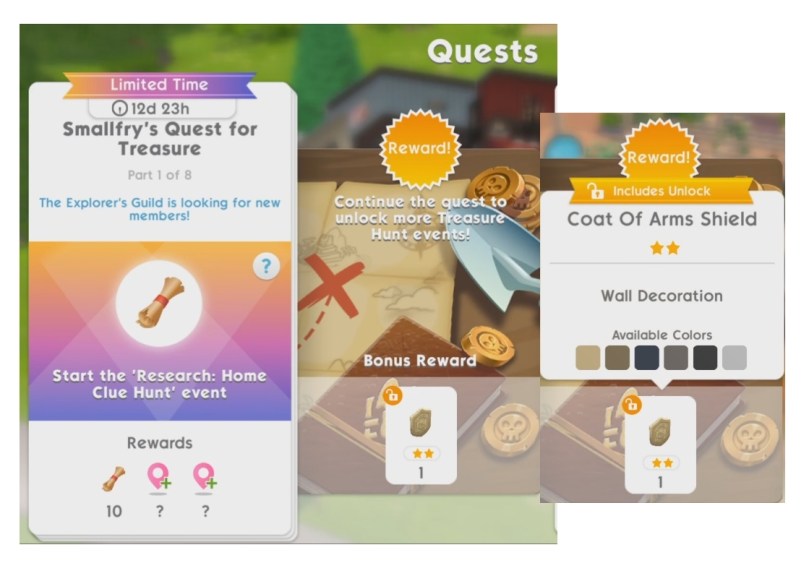 The Sims Mobile- Treasure Hunt Event – The Girl Who Games