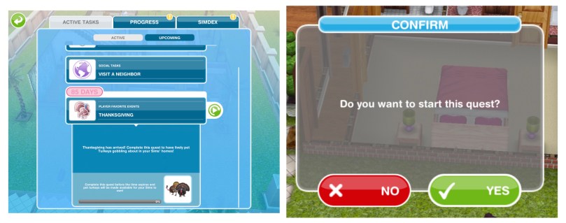 The Sims Freeplay- Thanksgiving Quest – The Girl Who Games