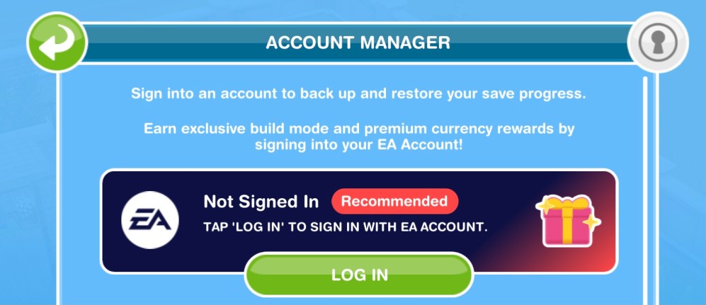 connecting to an ea account – The Girl Who Games